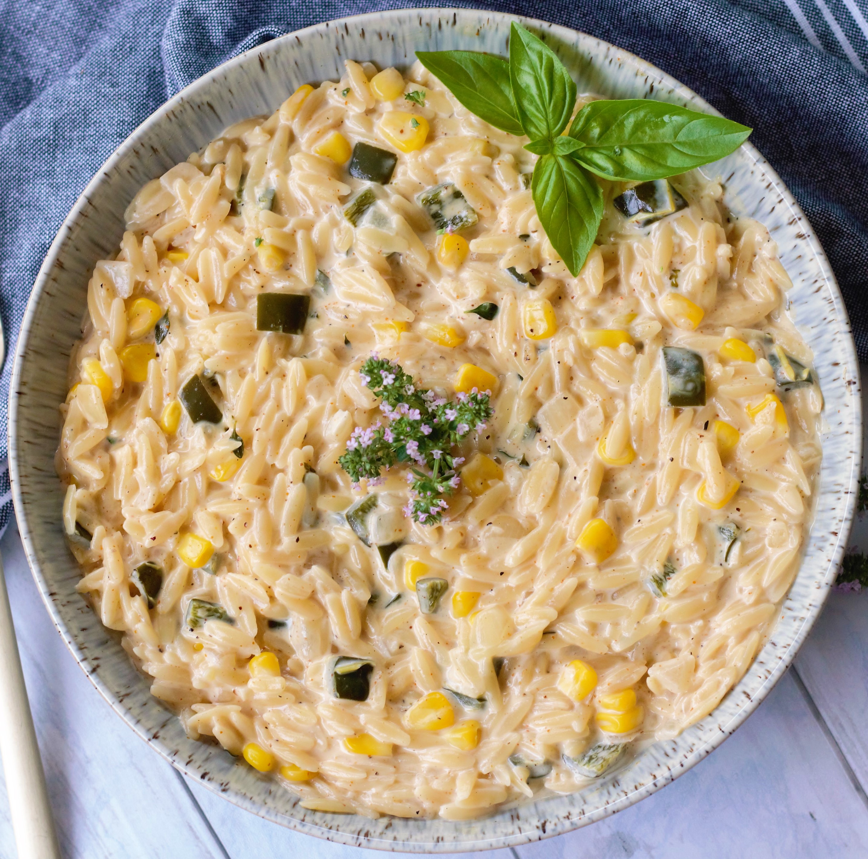 One Pan Cajun Corn Orzo – Tikkas To Tapas – Main Course